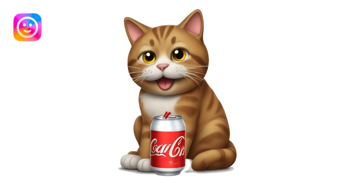 cat with coke emoji | AI Emoji Generator