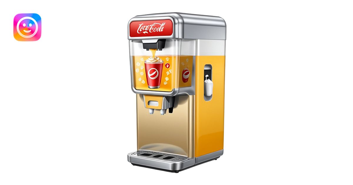 Digital soda dispenser in a fast food restaurant emoji | AI Emoji Generator