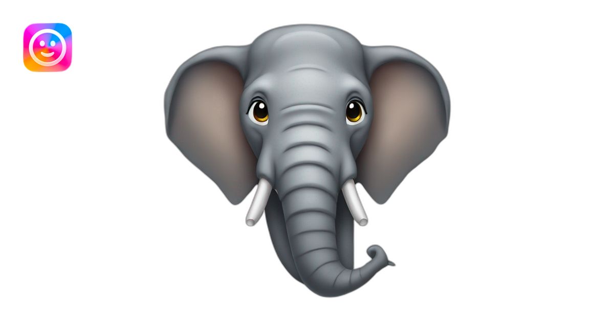 elephant head emoji | AI Emoji Generator