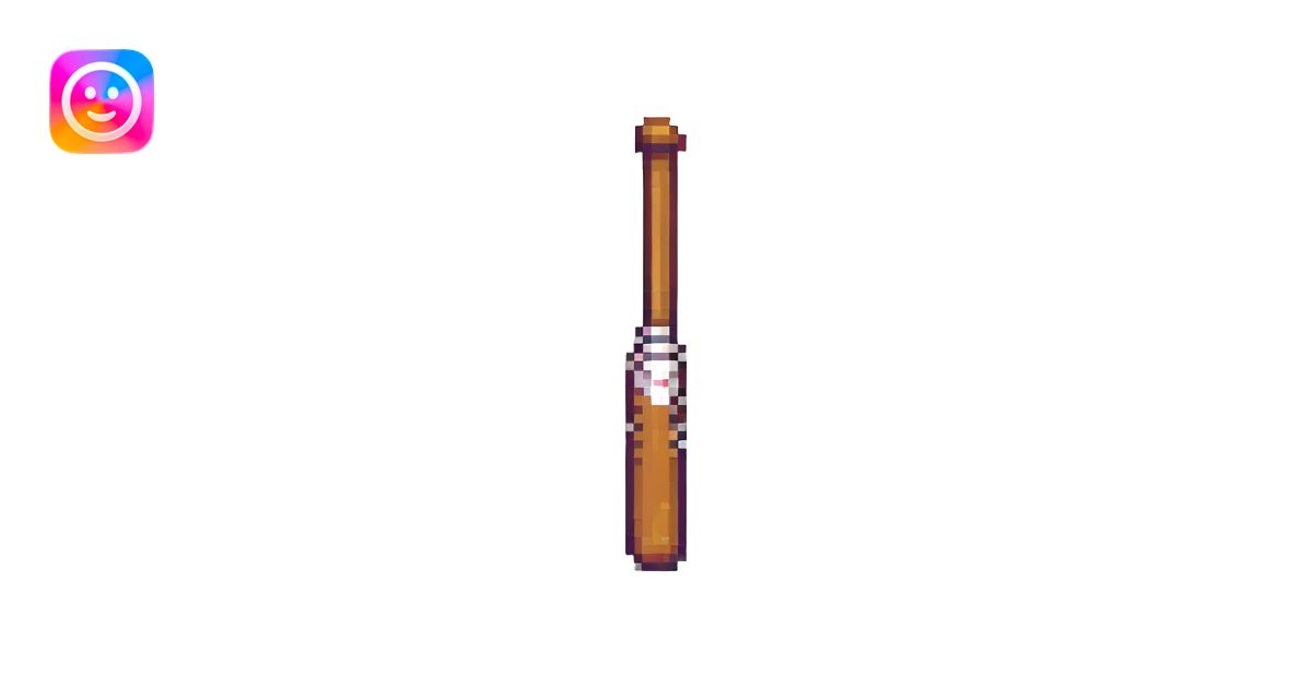 baseball bat pixel art illustration | AI Emoji Generator