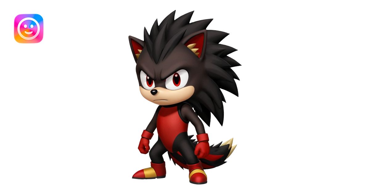Sonic the hedgehog: Shadow the hedgehog emoji | AI Emoji Generator