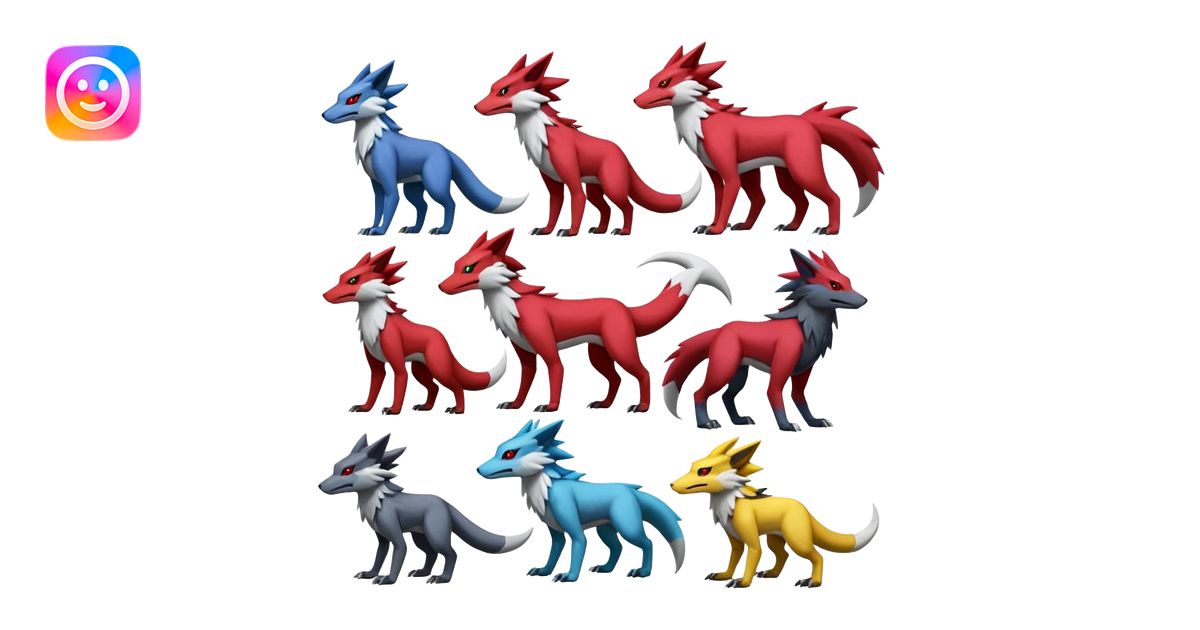 Zoroark-Zeraora-Lombax-Sergal-Zangoose-Cyclizar-Genesect-Pokémon, full ...