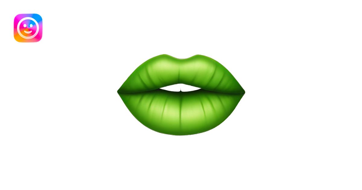 green lips with lime inside emoji | AI Emoji Generator
