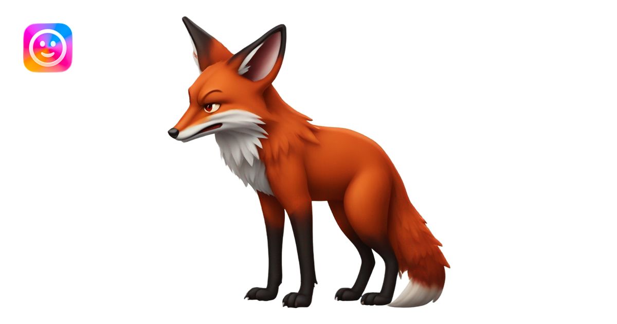 Renard furry en diablotin emoji | AI Emoji Generator