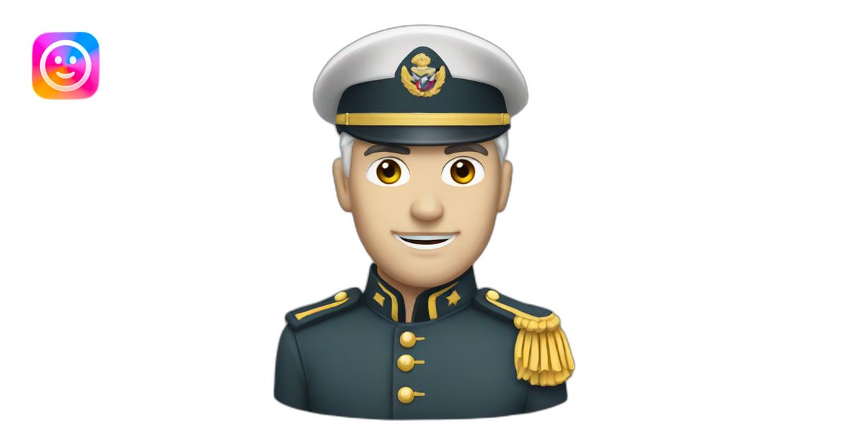a military captain with white skin emoji | AI Emoji Generator