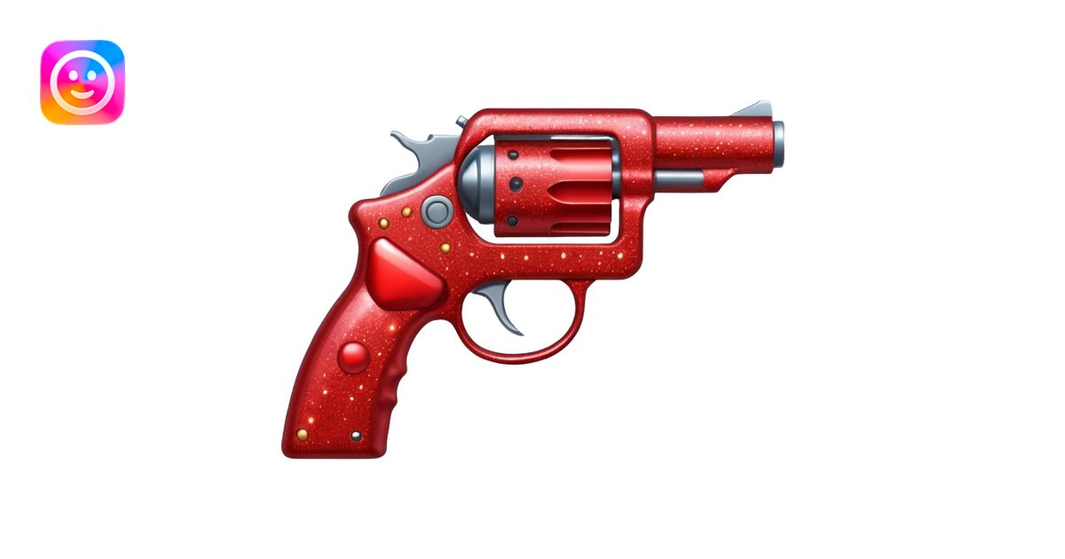 red glitter gun emoji | AI Emoji Generator