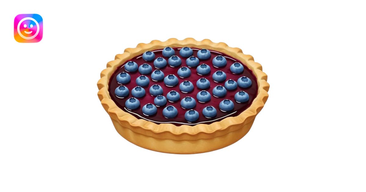 Make an emoji of a blueberry tart (small) that's broken off a bit so ...