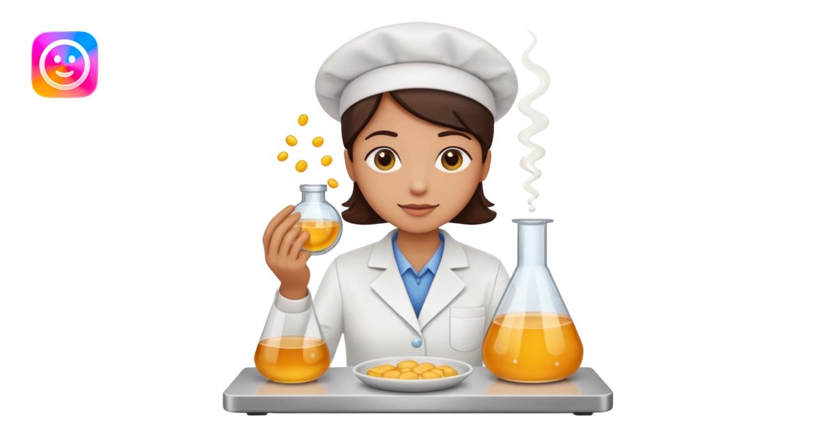 laboratory researcher analyzing dish emoji style. emoji | AI Emoji ...