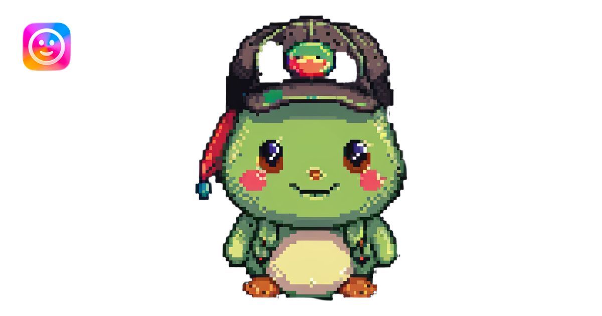 pistachio with a backwards cap and a smirk, pixel art style ...