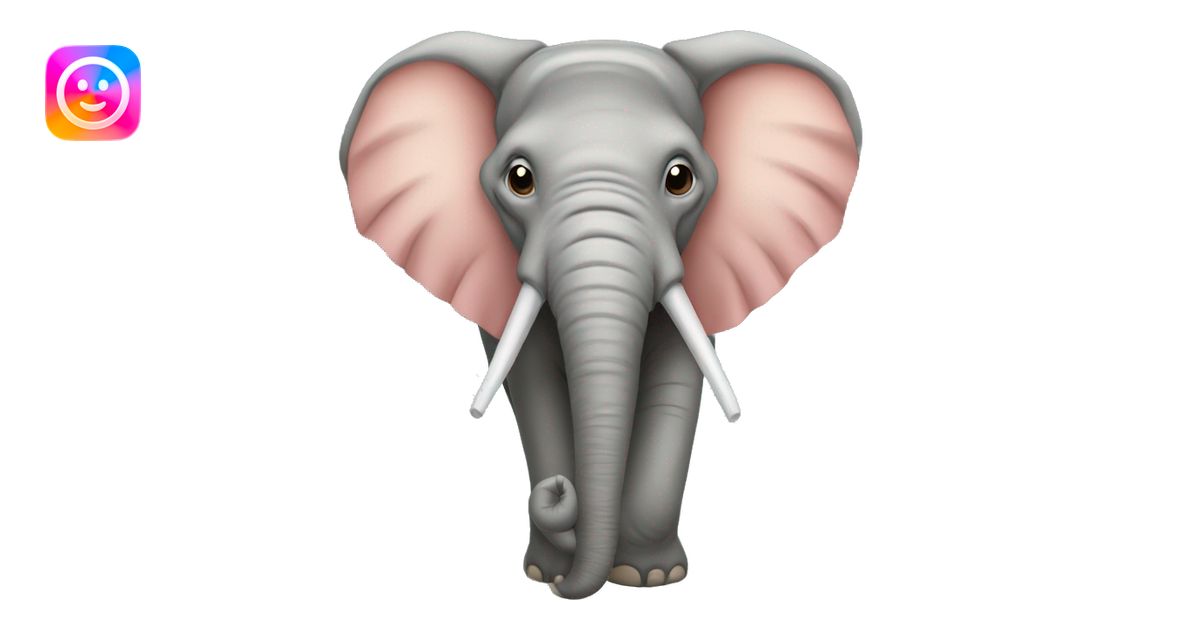 elephant trunk with bald canzo head emoji | AI Emoji Generator