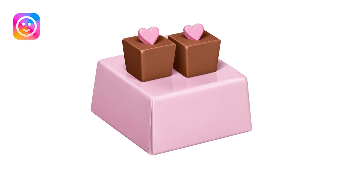 Two square milk chocolate , Each praline is a sharp-edged cube with ...