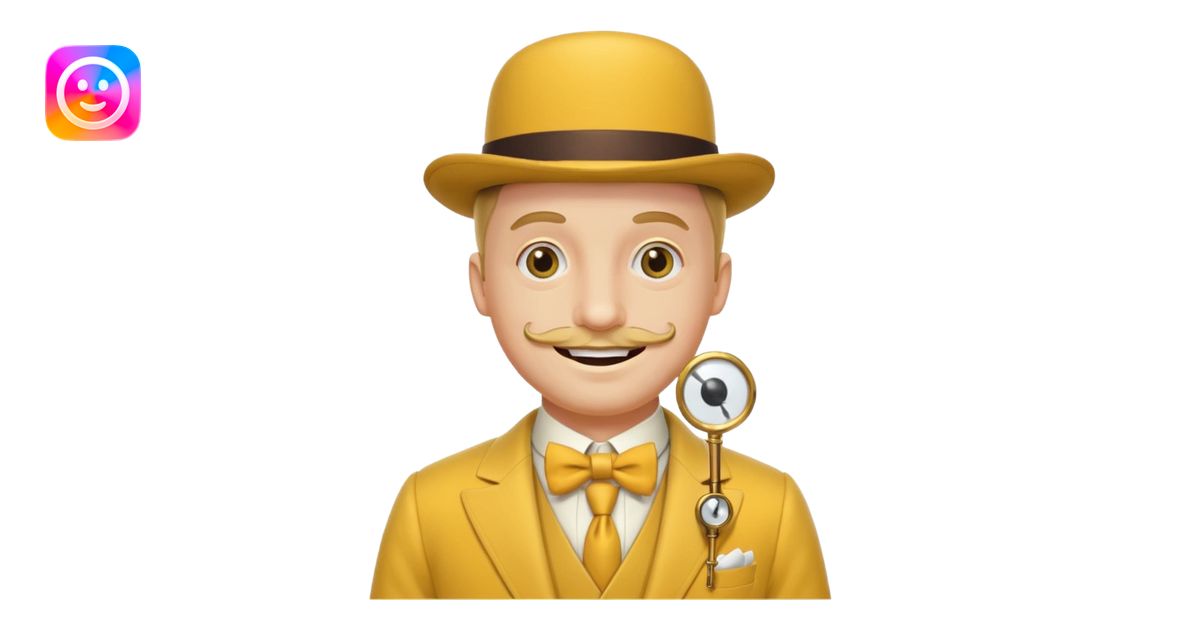 The monopoly fella with a monocle and yellow emoji | AI Emoji Generator