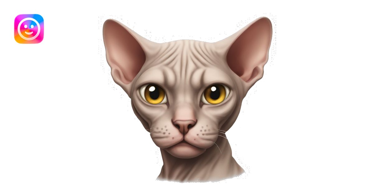 Angry Sphynx-cat emoji | AI Emoji Generator