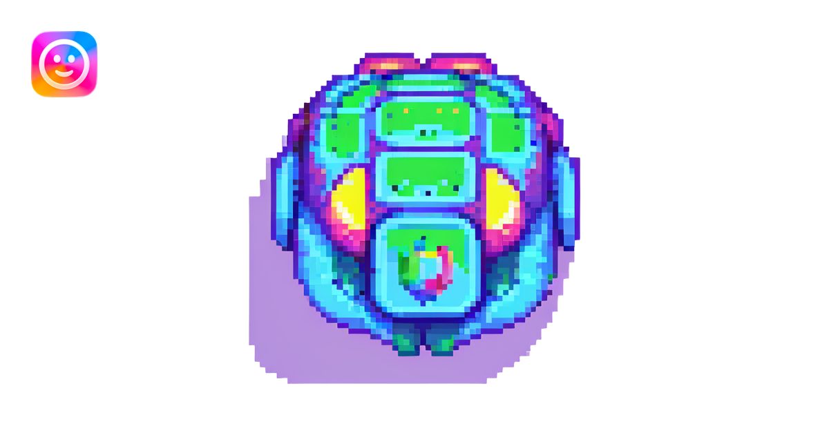 Discord logo with a pixelated, blocky Geometry Dash aesthetic, bright ...