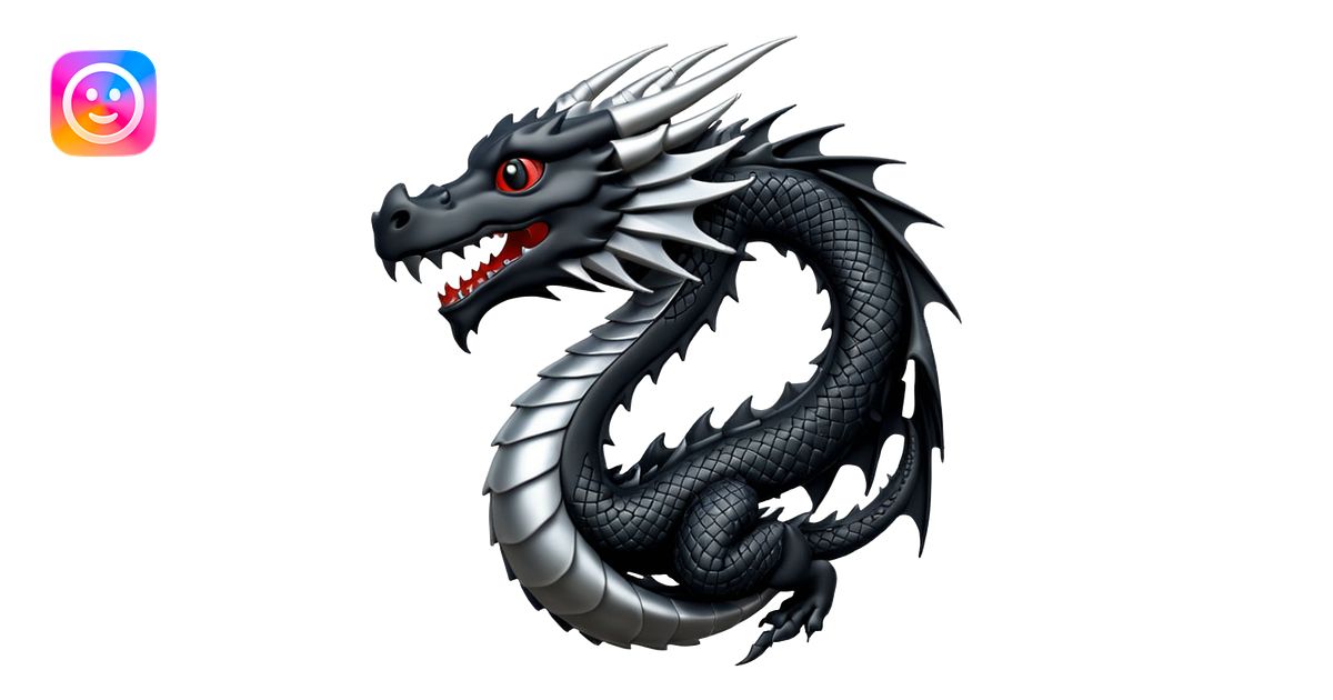 Black dragon symbol emoji | AI Emoji Generator