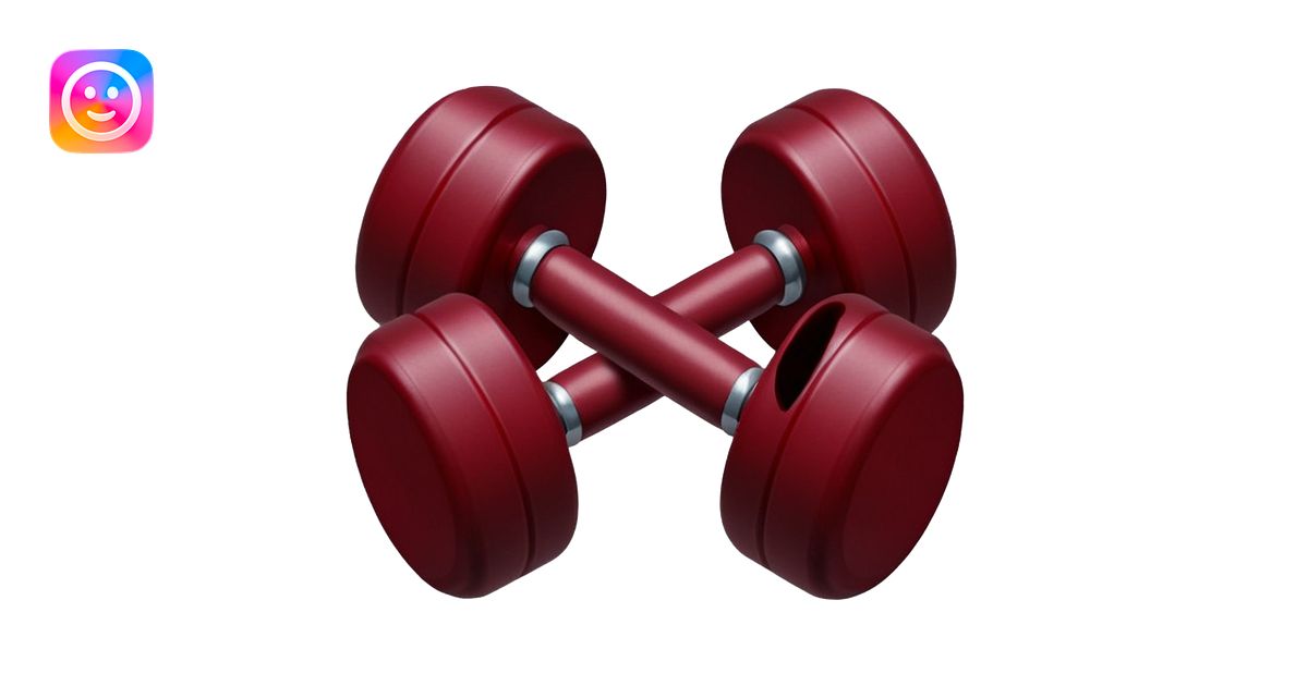 sticker de una pesa pequeña de color vino oscuro con rojo carmesí en ...