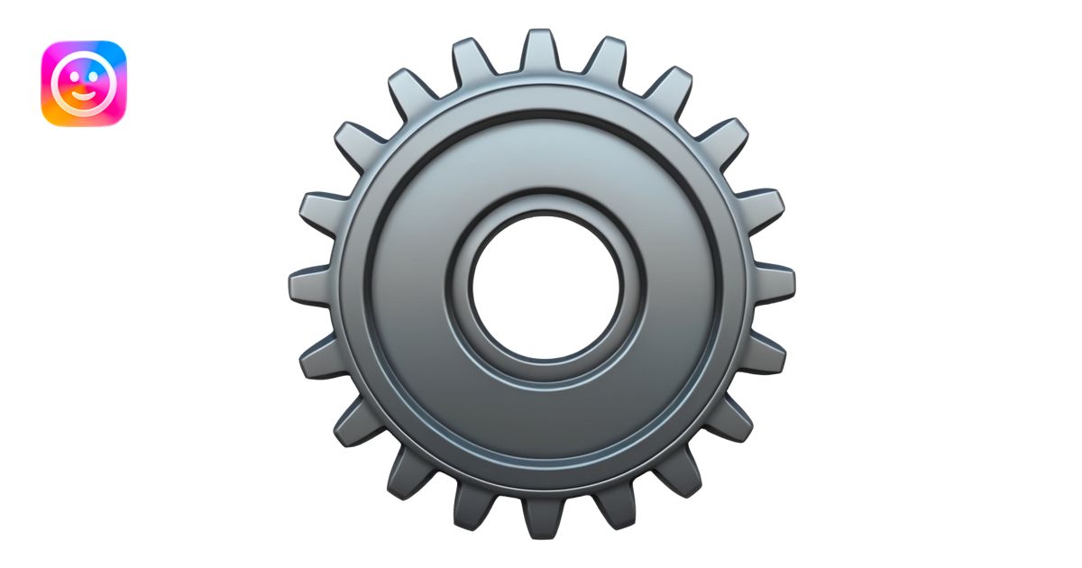 generate a very realistic steel gear emoji | AI Emoji Generator