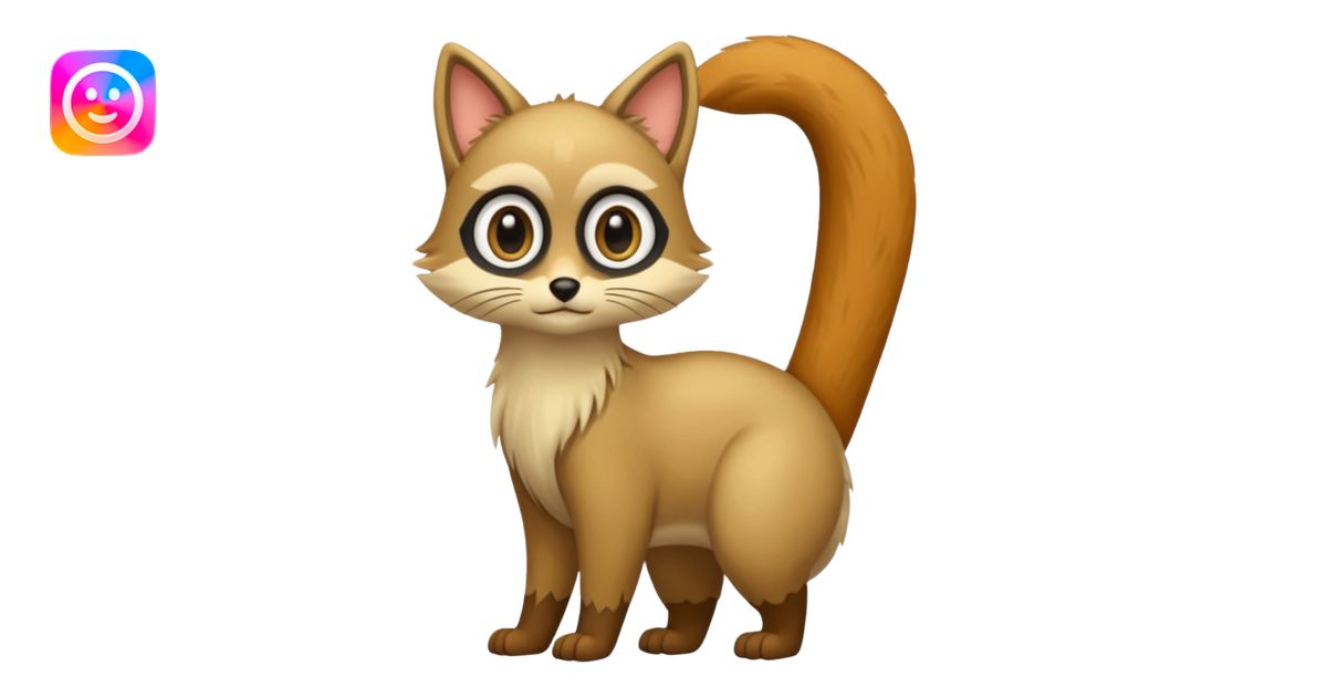Cacomistl (full body) emoji | AI Emoji Generator