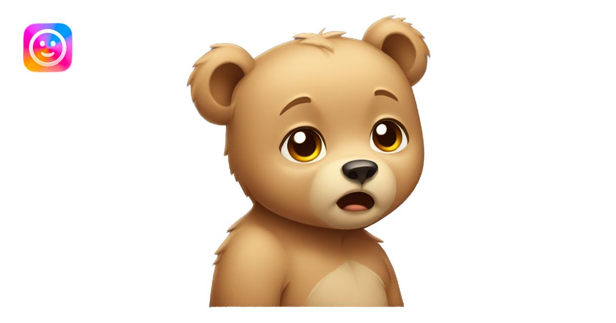 crying bear cub emoji | AI Emoji Generator