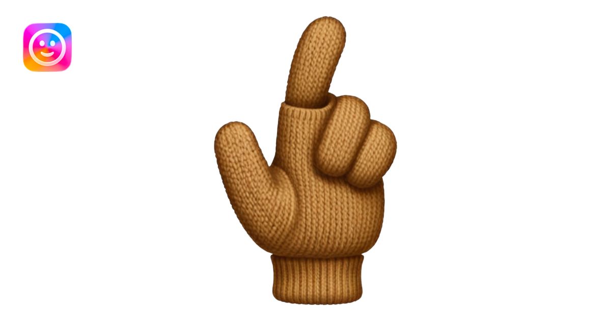 thumbs up fist in brown knit mitten emoji | AI Emoji Generator