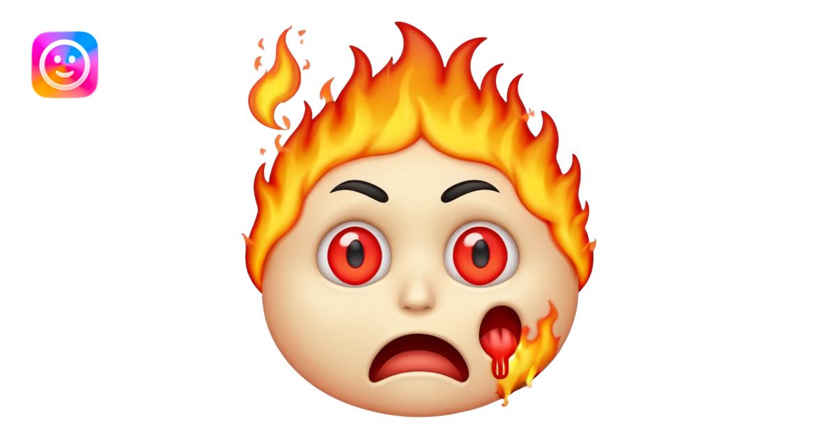 emoji scared and worried face with burning eyes and vomiting emoji | AI ...