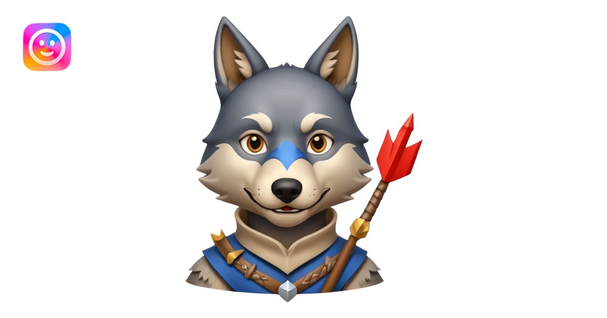 Medieval wolf stacked with arrows that and it had a sign in its mouth # ...