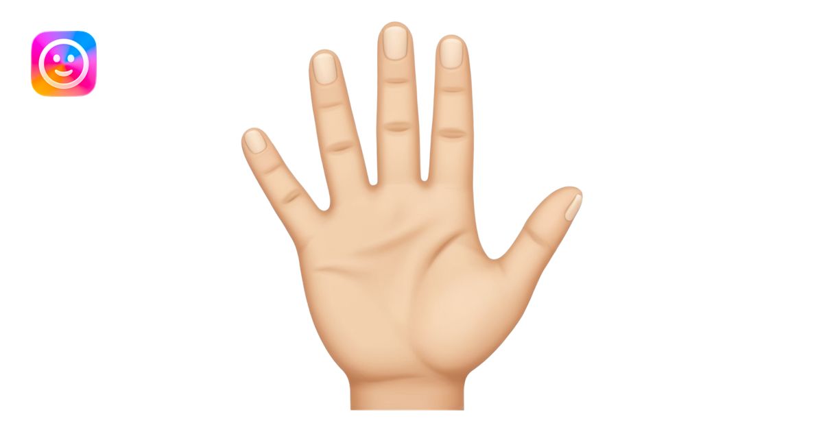 realistic human hand, neutral expression emoji | AI Emoji Generator