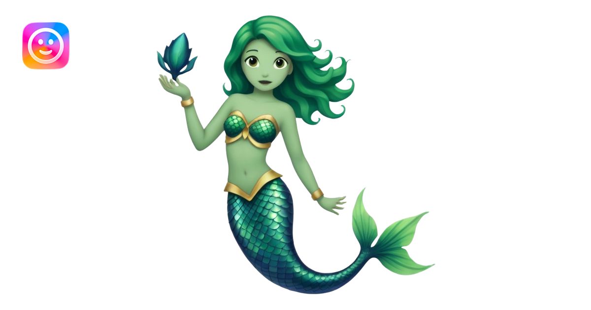 siren aesthetic fin green emoji | AI Emoji Generator