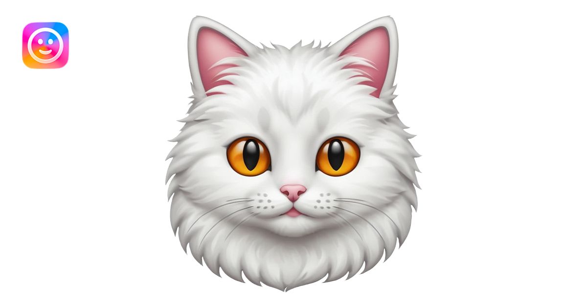 cat white with black spot emoji | AI Emoji Generator