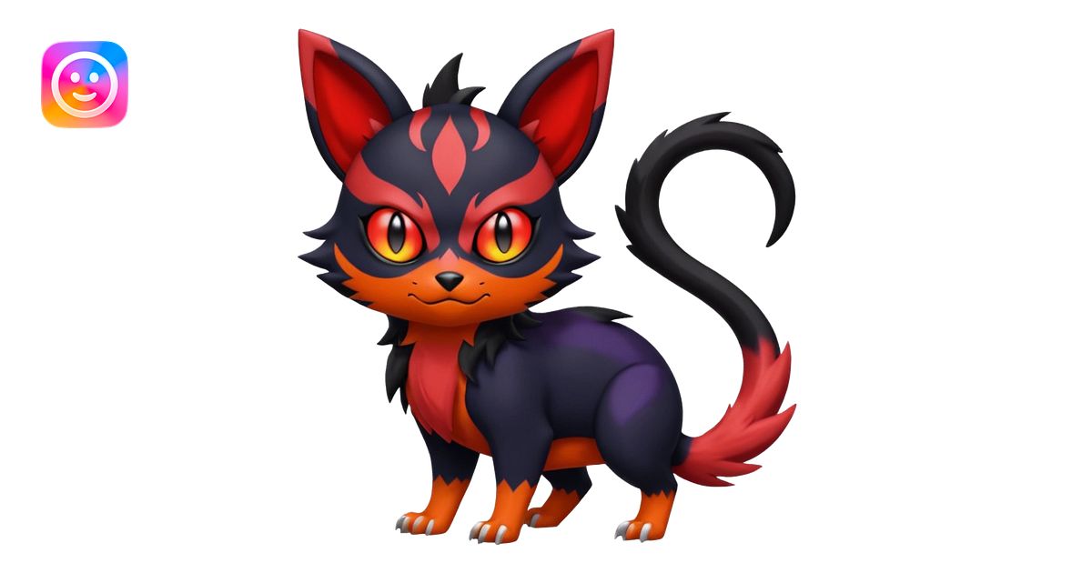 Noibat-Nargacuga-Litten-Torracat-fusion-Fakemon-Pokémon-creature emoji ...