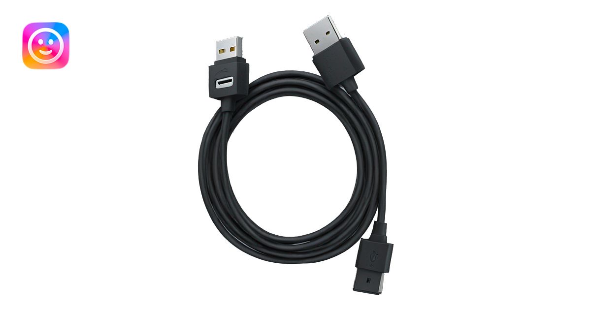 Black usb cable emoji | AI Emoji Generator