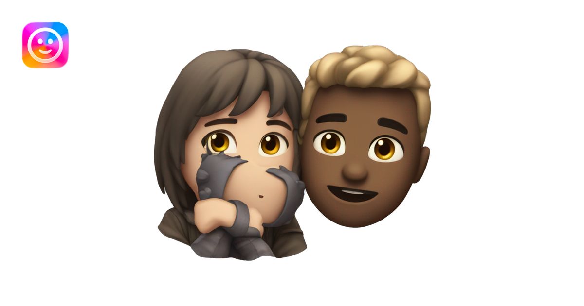 Two night fury in love emoji | AI Emoji Generator
