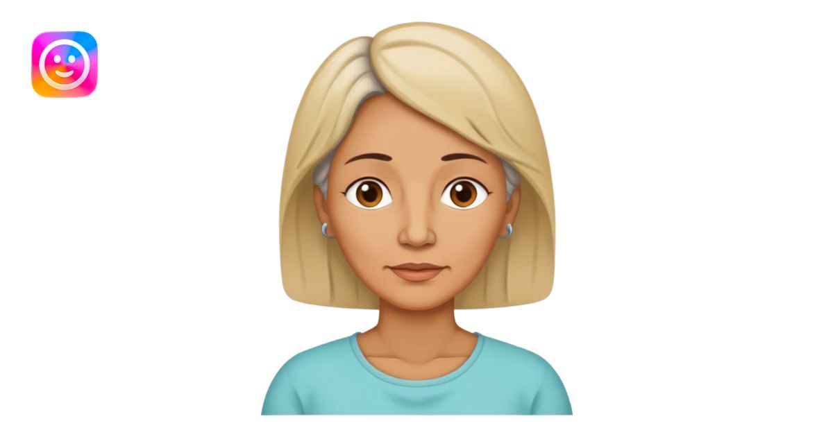 a woman, middle age, waring a tracheal stoma emoji | AI Emoji Generator