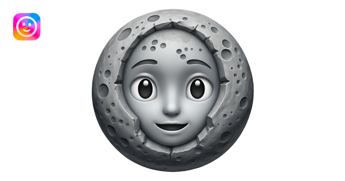 realistic moon without face emoji | AI Emoji Generator