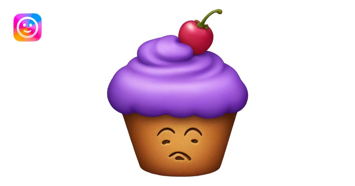 Purple muffin partying emoji | AI Emoji Generator