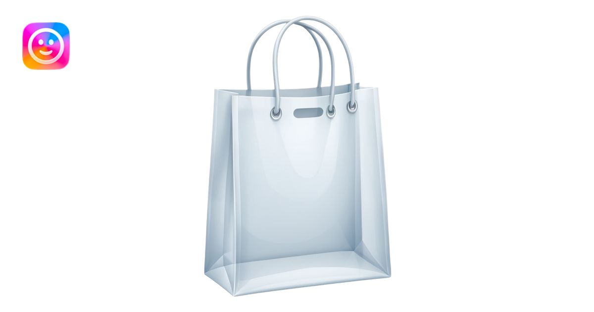 a polythene bag with handles in a simple vector style emoji | AI Emoji ...