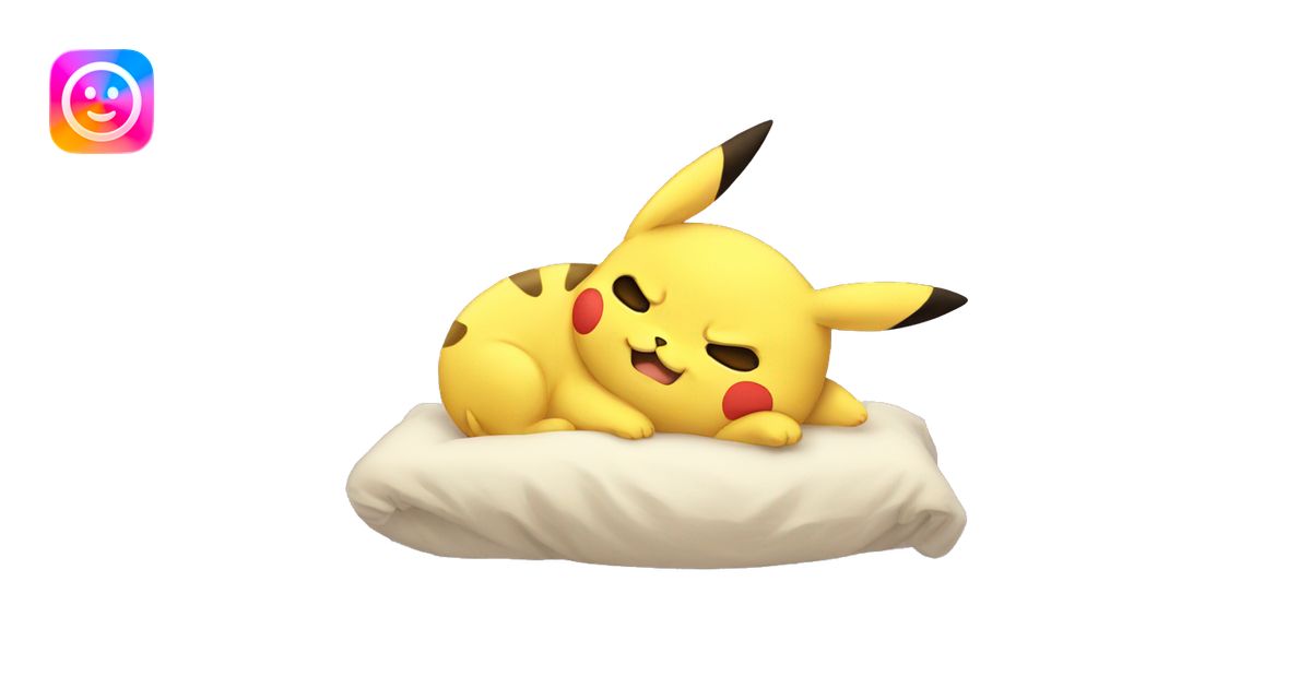 Pikachu sleep emoji | AI Emoji Generator