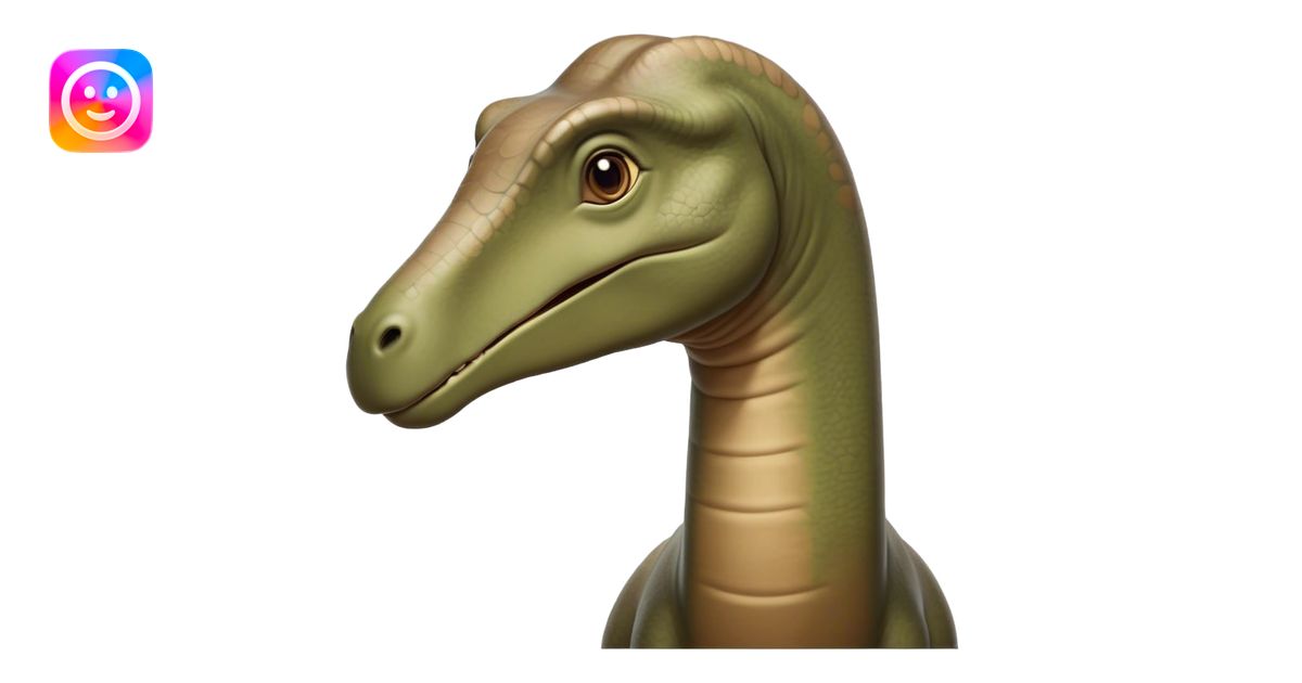Cinematic Noble Brontosaurus Portrait Emoji, Poised and majestic, with ...