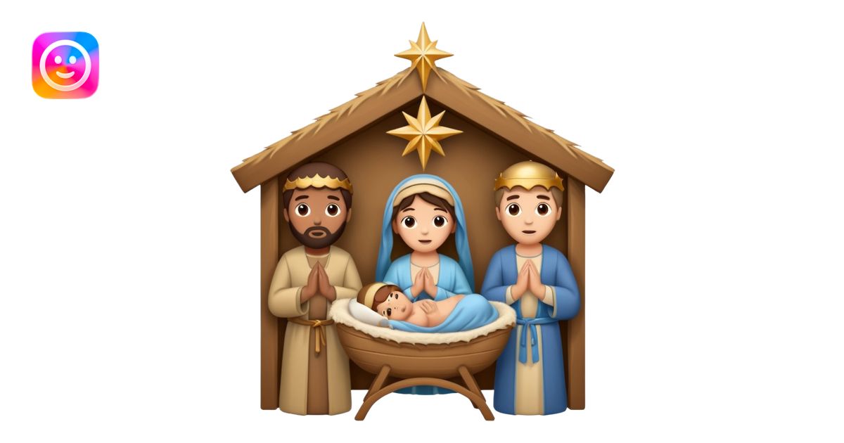 jesus nativity scene emoji | AI Emoji Generator