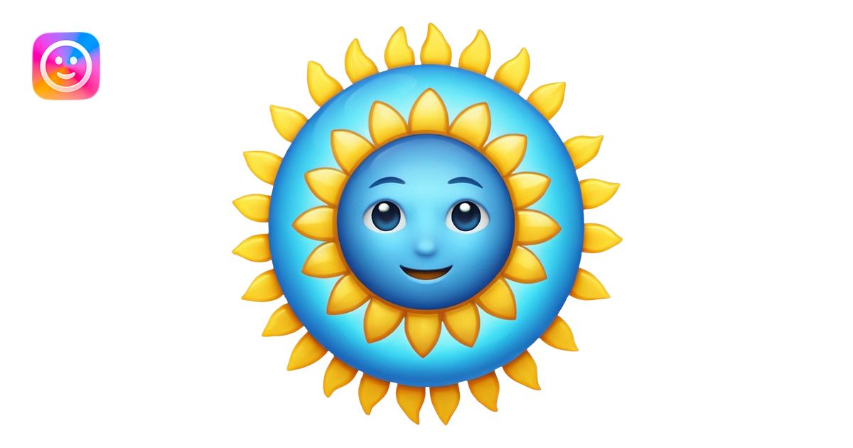 blue sun emoji | AI Emoji Generator