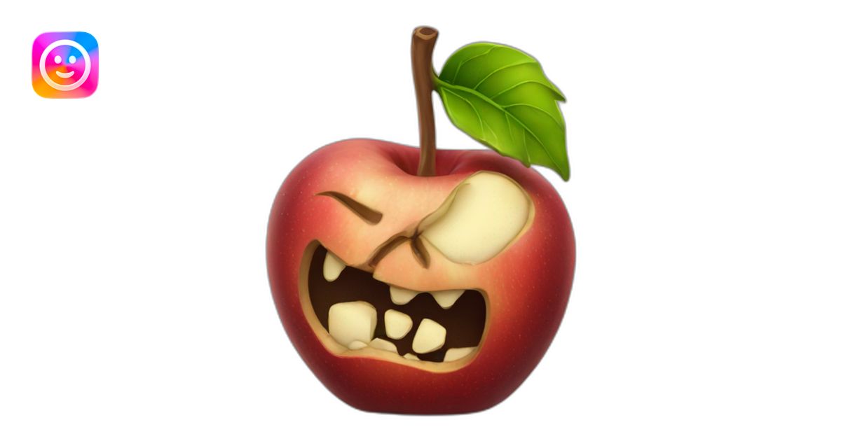 Rotten apple emoji | AI Emoji Generator