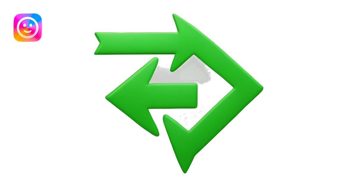 Stock market arrow green emoji | AI Emoji Generator
