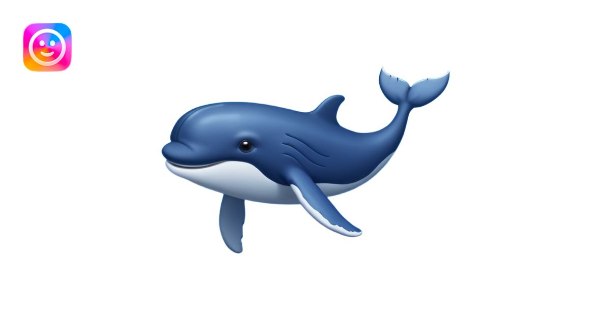 whale swimming in sea emoji | AI Emoji Generator