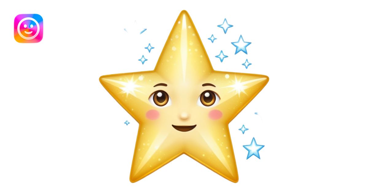 white glory star glitter emoji | AI Emoji Generator
