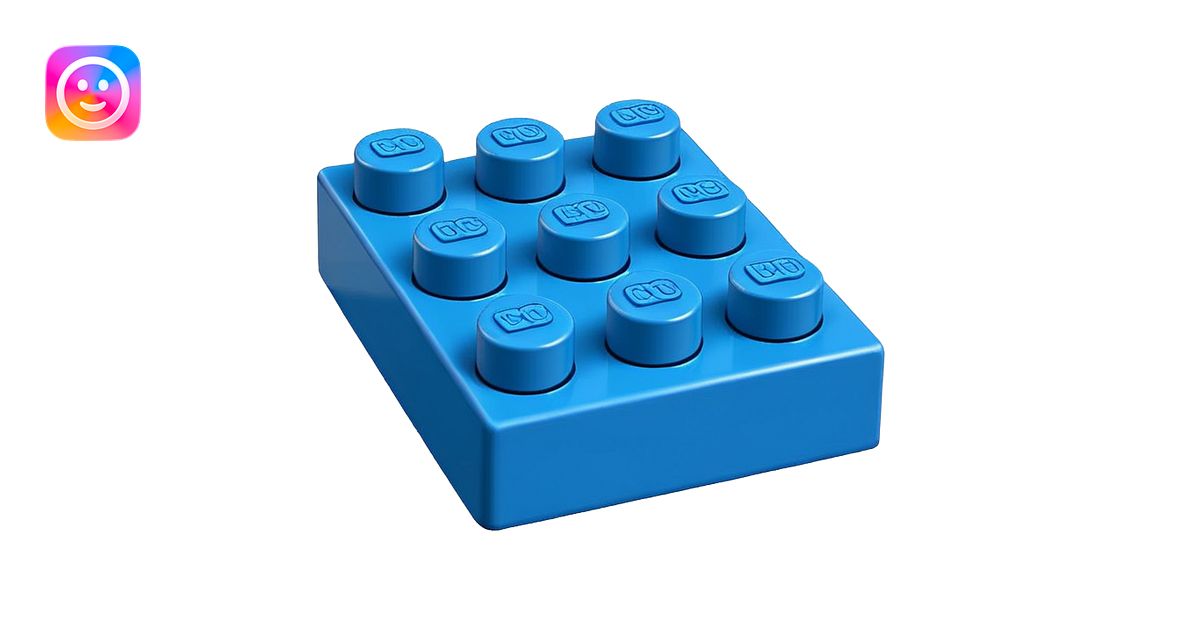 blue lego brick emoji | AI Emoji Generator