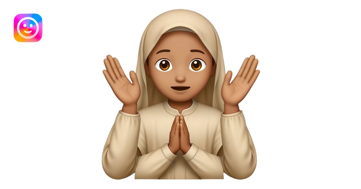 Emoji with prayer hands in front begging emoji | AI Emoji Generator