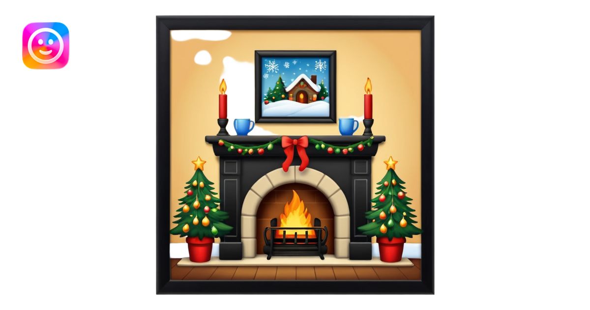 christmas fireplace emoji | AI Emoji Generator