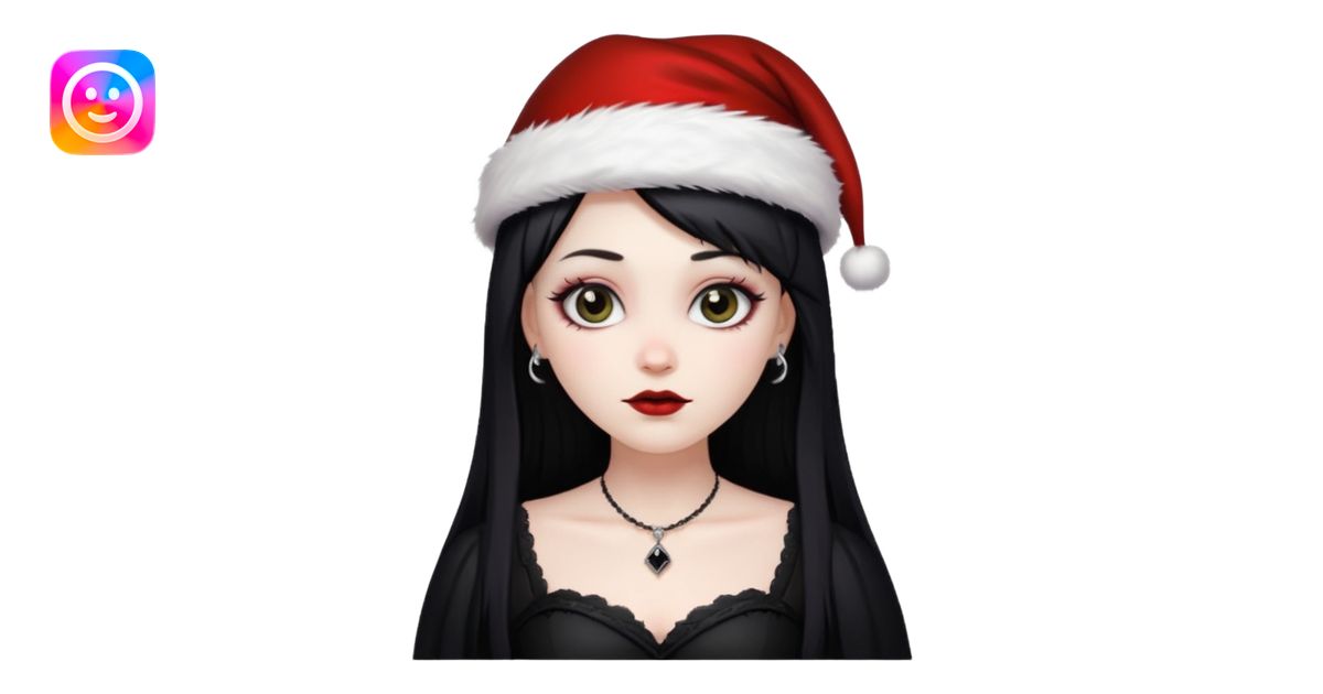 Goth Dommy mommy Santa Clause emoji | AI Emoji Generator