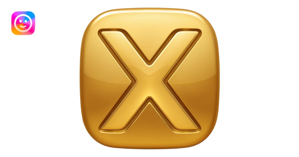 emoji-style glossy icon with two characters: X and S placed side by ...