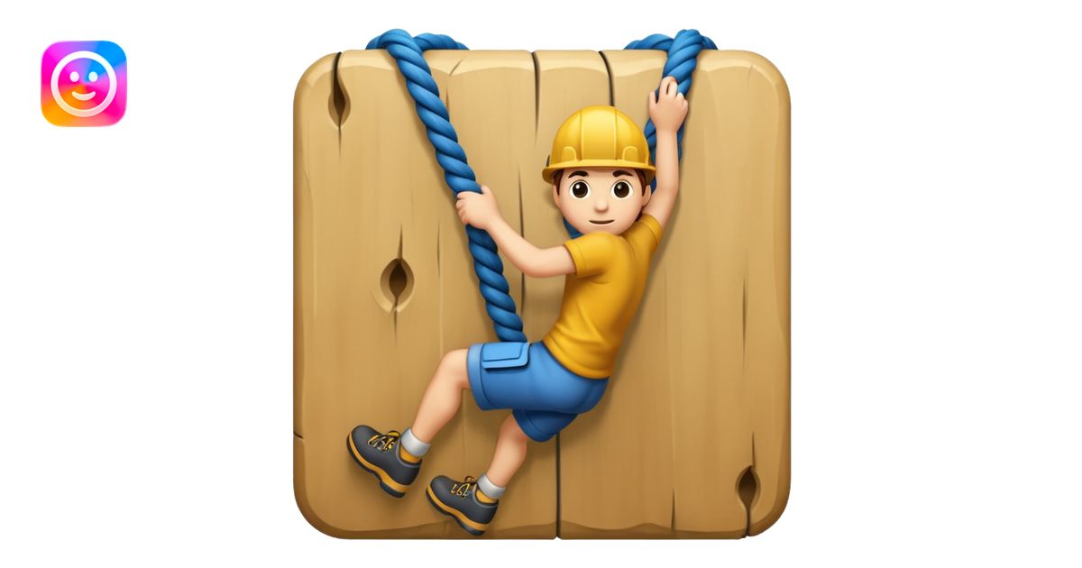 Rope climbing emoji | AI Emoji Generator